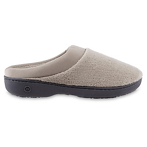 isotoner Women's Clog Slippers, Stone, 9.5-10
