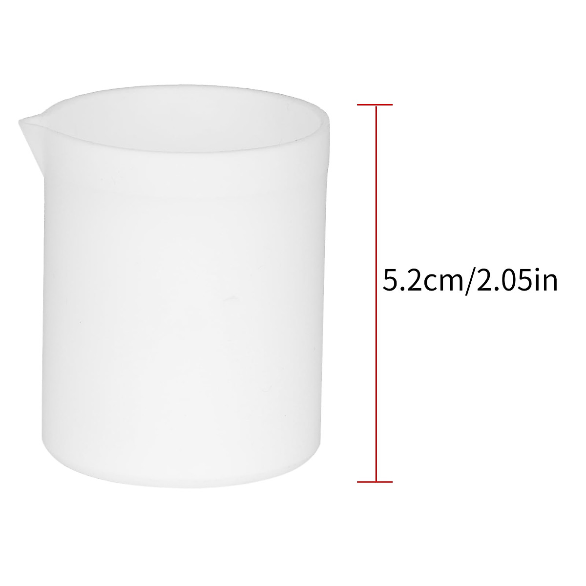 Beaker, PTFE Beaker Acid and Alkali Resistant PTFE Beakers High Lubrication White Measuring Cup for Lab(50ml)
