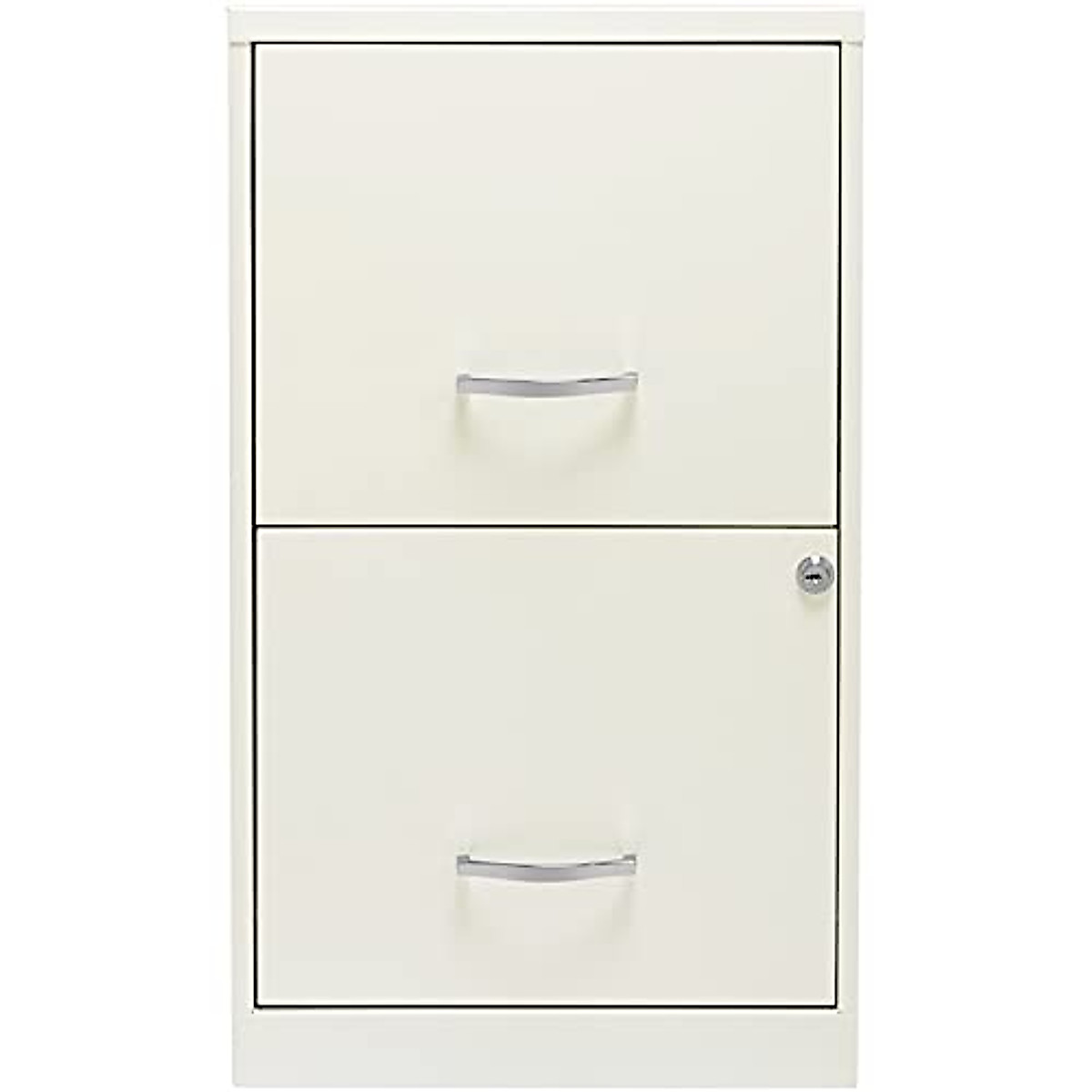 Hirsh Industries Space Solutions 18in 2 Drawer Metal File Cabinet Pearl White