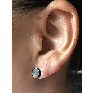 8PCS Asoorted Size 6-12MM Stainless Steel Magnetic Fake, Black, Size No Size