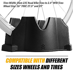 CyclingDeal Indoor Trainer Bike Front Wheel Riser Block - 3 Different Heights Levelling Block Training Stabilizer - Stationary Bike Holder Stand Accessories for All Indoor Bicycle Cycling Trainers