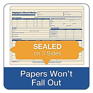 TOPS 3280 Employee Record Master File Jacket, 9 1/2 x 11 3/4, 10 Point Manila (Pack of 20)