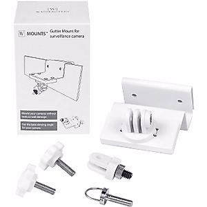 Weatherproof Gutter Mount Compatible with Stick Up Cam Wired HD and Stick Up Cam Battery HD - Greater Height for Your Camera (White)
