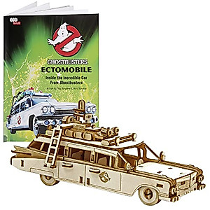 Ghostbusters Ectomobile 3D Wood Puzzle & Model Figure Kit (137 Pcs) - Build & Paint Your Own 3-D Movie Car Toy - Holiday Educational Gift for Kids & Adults, No Glue Required, 12+ 