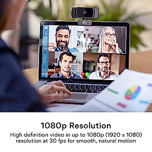 MEE audio C6A 1080p HD Webcam with Microphone, Autofocus, Low Light Correction, 360° Rotation; USB Streaming Web Camera for Video Calling via Zoom/Hangouts/Skype on Computer PC Mac Laptop Desktop