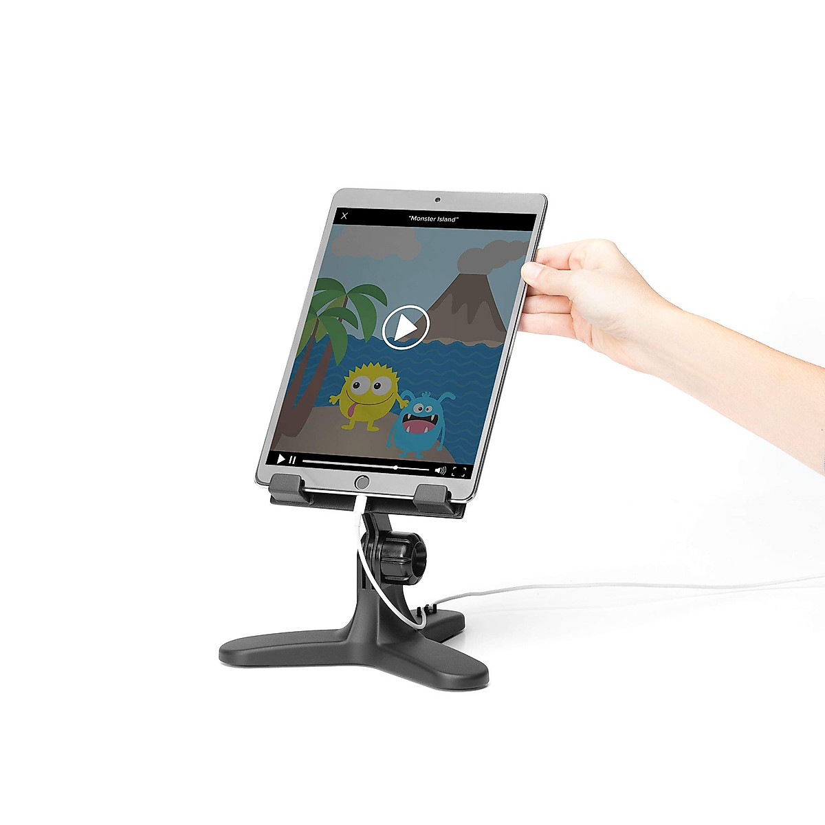 WeatherTech TabletHolder - Tablet Holder for Desktop, Tabletop or Kitchen Counter Top Non Slip Multi Surface Holder