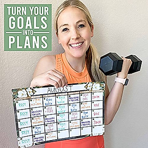 Magnolia Large Magnetic Calendar for Fridge Dry Erase Board for Refrigerator - Magnetic Fridge Calendar Dry Erase Magnetic Whiteboard Calendar, Magnetic Dry Erase Calendar for Fridge Planner Magnet…