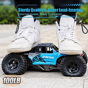 RC Cars 1:12 Remote Control Car, 2.4GHz Waterproof Racing Car Off-Road RC Crawler Toy Gift with Two Rechargeable Batteries