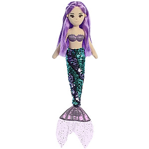 Aurora® Enchanting Sea Sparkles™ Sequin Sparkles™ Jenna Stuffed Doll - Imaginative Play - Magical Companions - Green 18 Inches