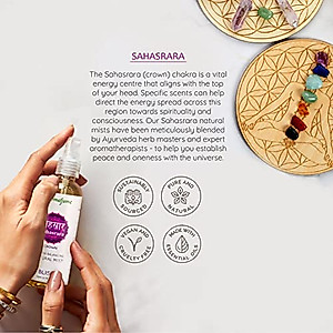 Crown Chakra Natural Mist by Aromafume | 100ml/3.3 fl oz | Sahasrara | Aromatherapy Spray for Chakra Balance | Lavender & Jasmine Extracts | Essential Oil Spray for Meditation, Yoga, Reiki