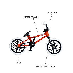 Tailwhip Metal Finger Bike Mountain Bike Toys Functional Kids Mini Finger BMX Gift Toy Finger BMX (red)