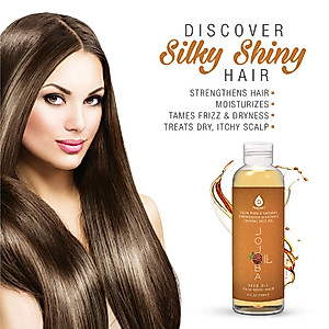 Pursonic Pursonic 100% Cold Pressed Pure Golden Jojoba Oil for Dry Skin or Damaged Hair, Natural & Unrefined - Moisturizes & Revitalizes Skin, 6 Ounce, 1 count, JJO6