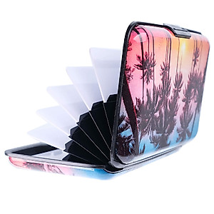 EZ LIFE PRODUCTS Credit Card Holder Small Credit Card Wallet Slim RFID Metal Card Holder Wallet Business Card Case ID Case for Women Men