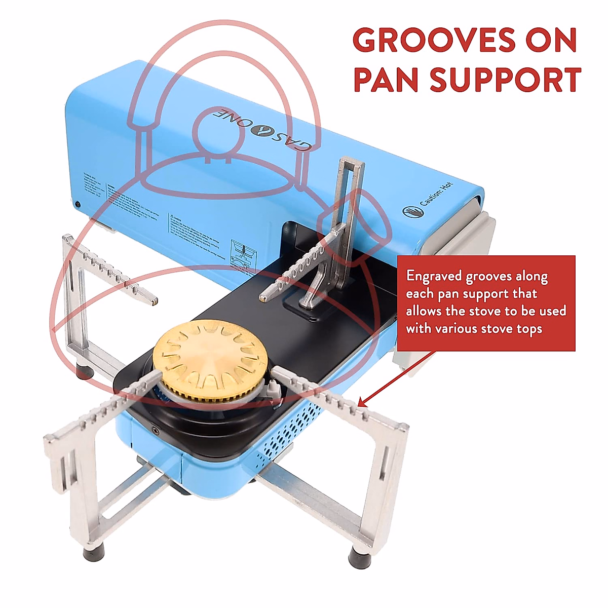 GasOne GS-8300 - Camp Stove Compact Butane Stove with Carrying Case - Foldable Portable Stove