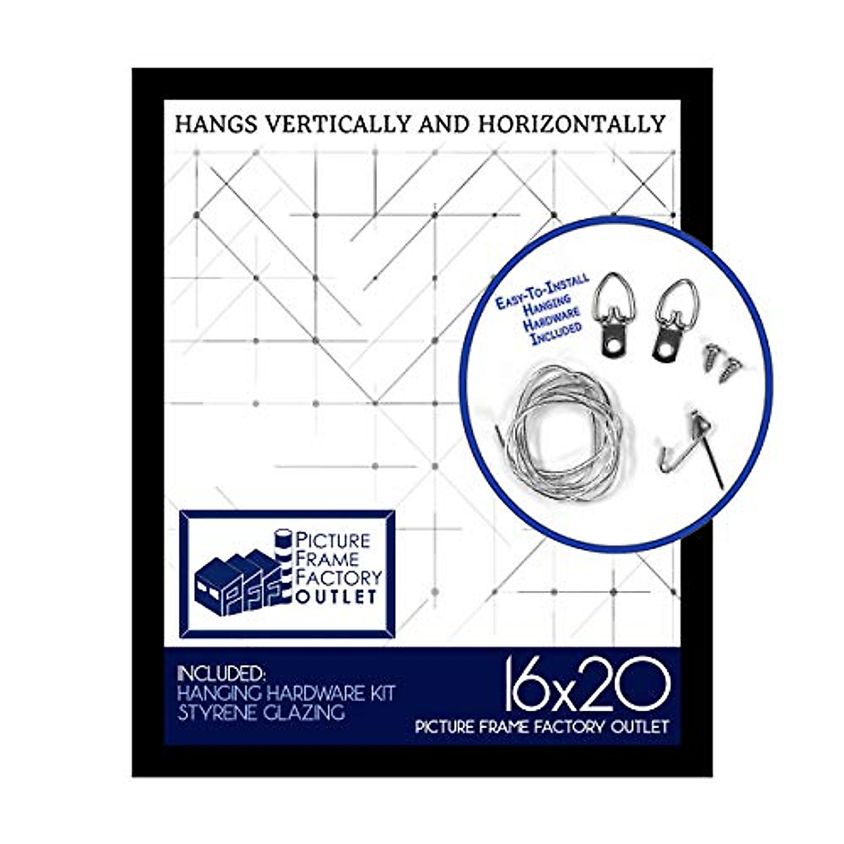 Puzzle Frame | Picture Frame | Poster Frame | Puzzle Frame | 1.25 Inch Black MDF Frame | Plexi Glass and Hanging Hardware Included (16X20)
