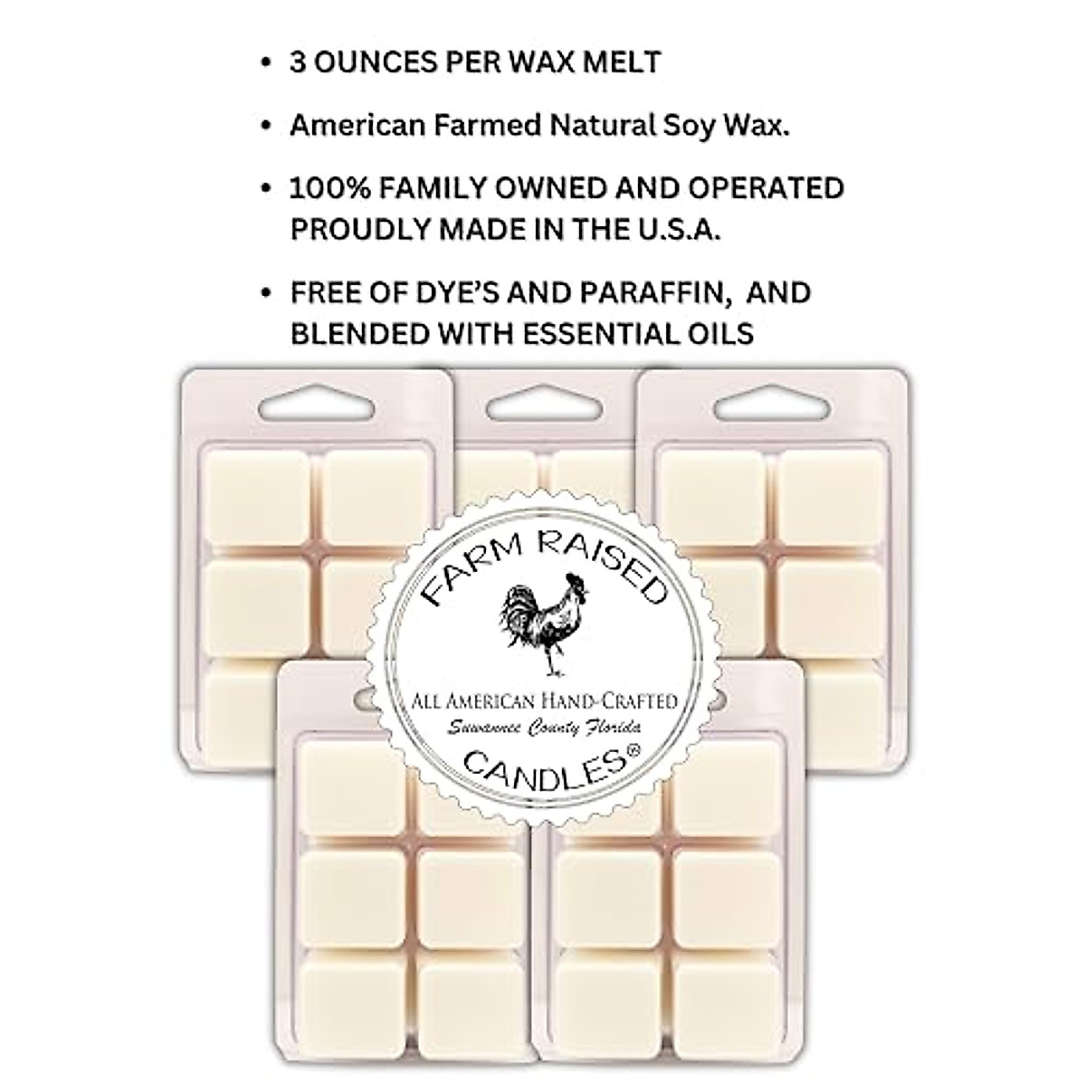 Wax Melts, 16 Oz - with 5 Scented Options Including Fall Spice, Vanilla, Cinnamon Caramel, Pecan Waffles and Apple - Soy Candle Melting Warmer Cubes with Natural Scent and Non Toxic Ingredients