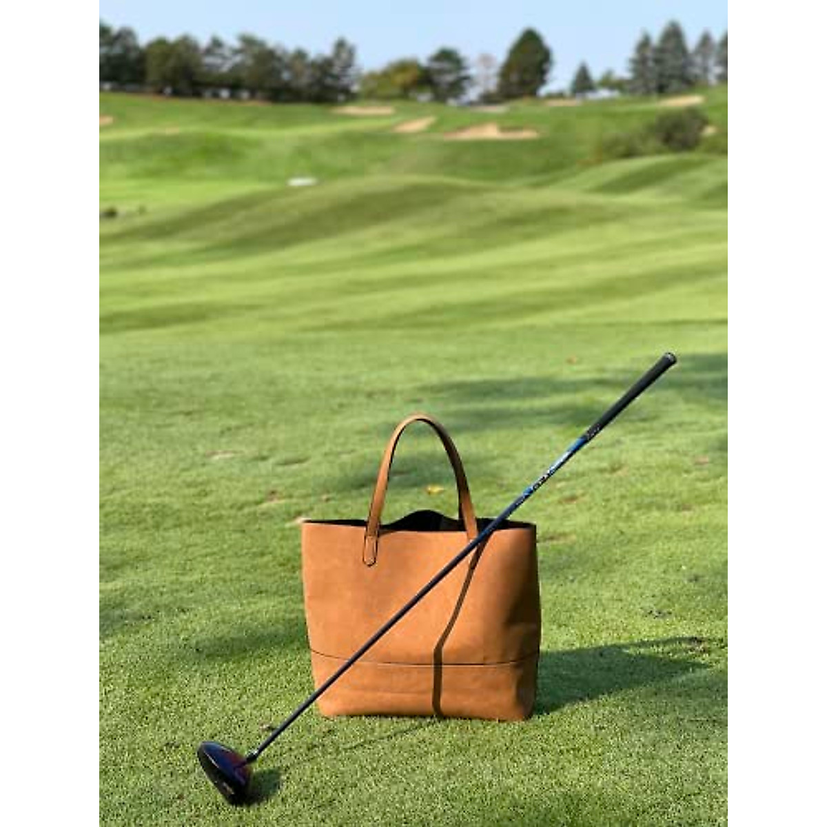 Oversized suede Taylor Tote in Camel