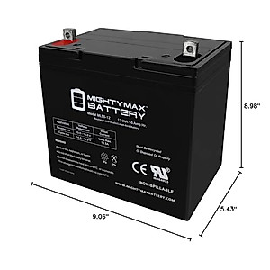 Mighty Max Battery UB12550 (Group 22NF) Battery - Universal Battery - 12V 55Ah
