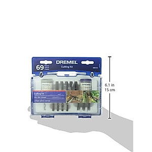 Dremel 688-01 69-Piece Rotary Tool Accessory Cutting Disc Kit, Black