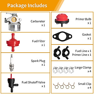 640084B Carburetor for Tecumseh Engine - Carburetor Carb Kit for Toro 521 Craftsman MTD Snowblower, Tecumseh HS50 LH195SP HSSK50 HSSK55 LH195SA Motor Engines, Replaces 640084 640084A 632107 632107A