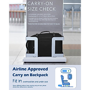 Hynes Eagle Travel Backpack 40L Flight Approved Carry on Backpack Men Large Cabin Weekender Laptop Backpack Women 15.6 inches Grey 2018