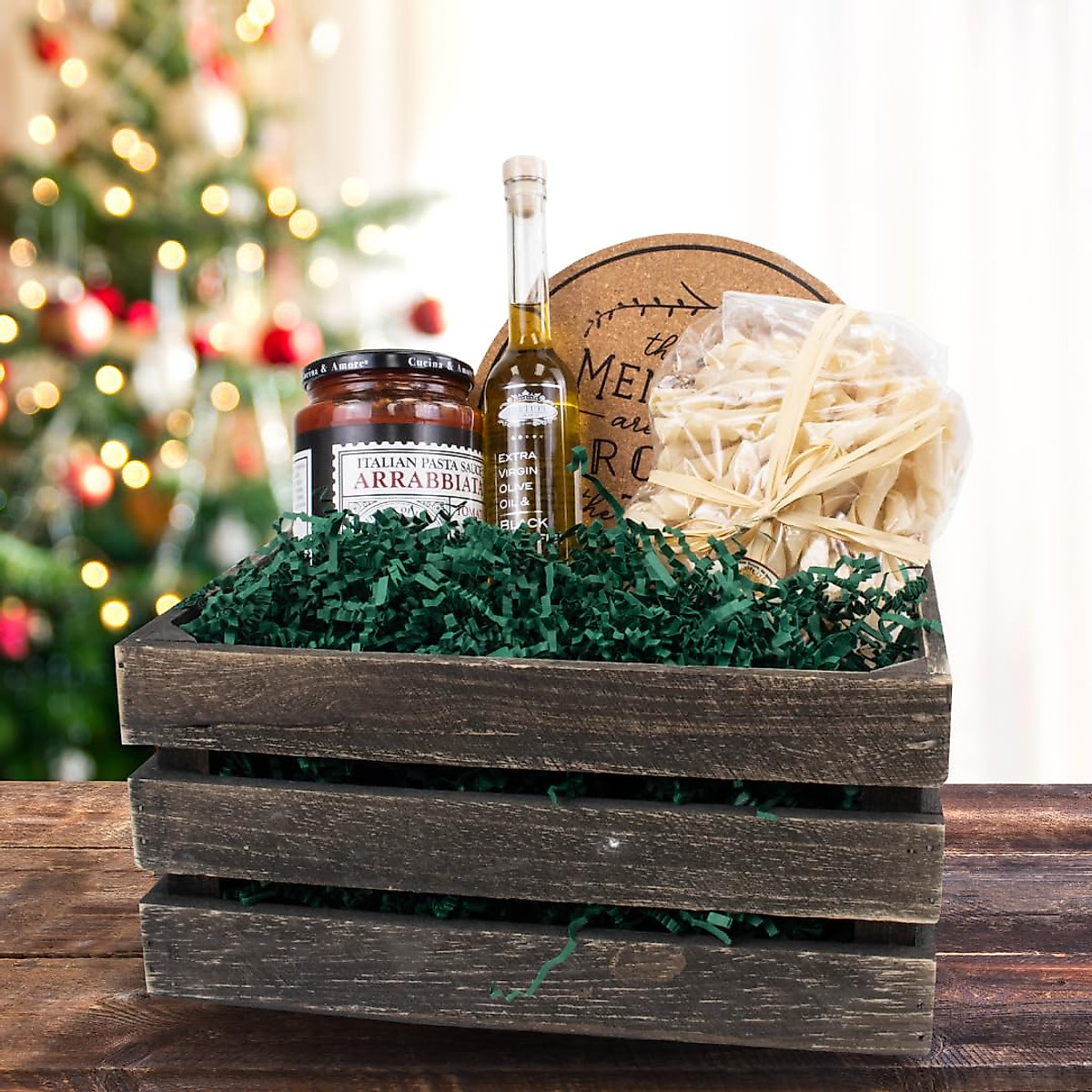 MagicWater Supply Crinkle Cut Paper Shred Filler (1 LB) for Gift Wrapping & Basket Filling - Forest Green