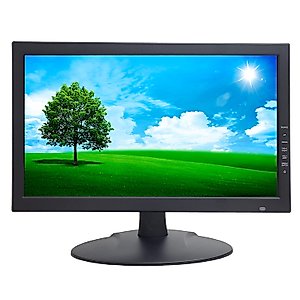 1stPV 18.5” 16:9 Wide Screen Security Monitor with HDMI VGA & BNC Inputs and BNC Output Audio Video Display Built-in Speakers, Work with Analog Security Cameras Directly in Addition to DVR/NVR & PC