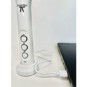 HappiMiss Milk Frother USB Rechargeable - 3 whisks: Wire for Making Perfect Fluffy Foam Lattes, Matcha, Macchiatos, Cappuccino, Butter Coffee, Hot Chocolate, Cold Foam - Snowy Day White