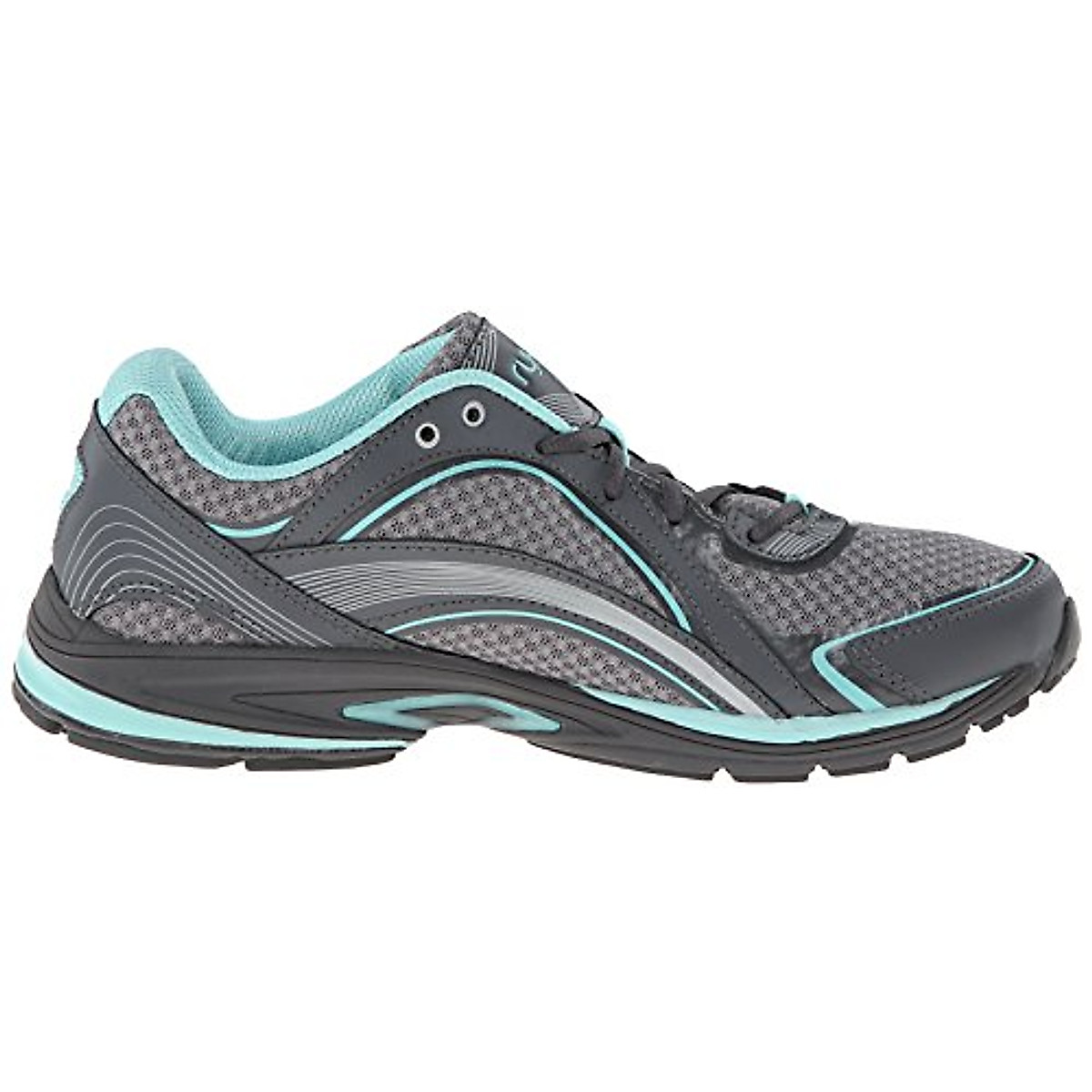 Ryka Women's Sky Walk Walking Shoe, Frost Grey/Aqua Sky/Iron Grey, 9.5 M US