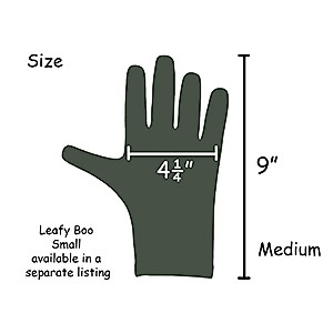 LEAFY BOO Bamboo Gloves for Eczema, Medium, Women and Men, Dry Hands, Overnight Moisturizing Gloves, 3 Pairs