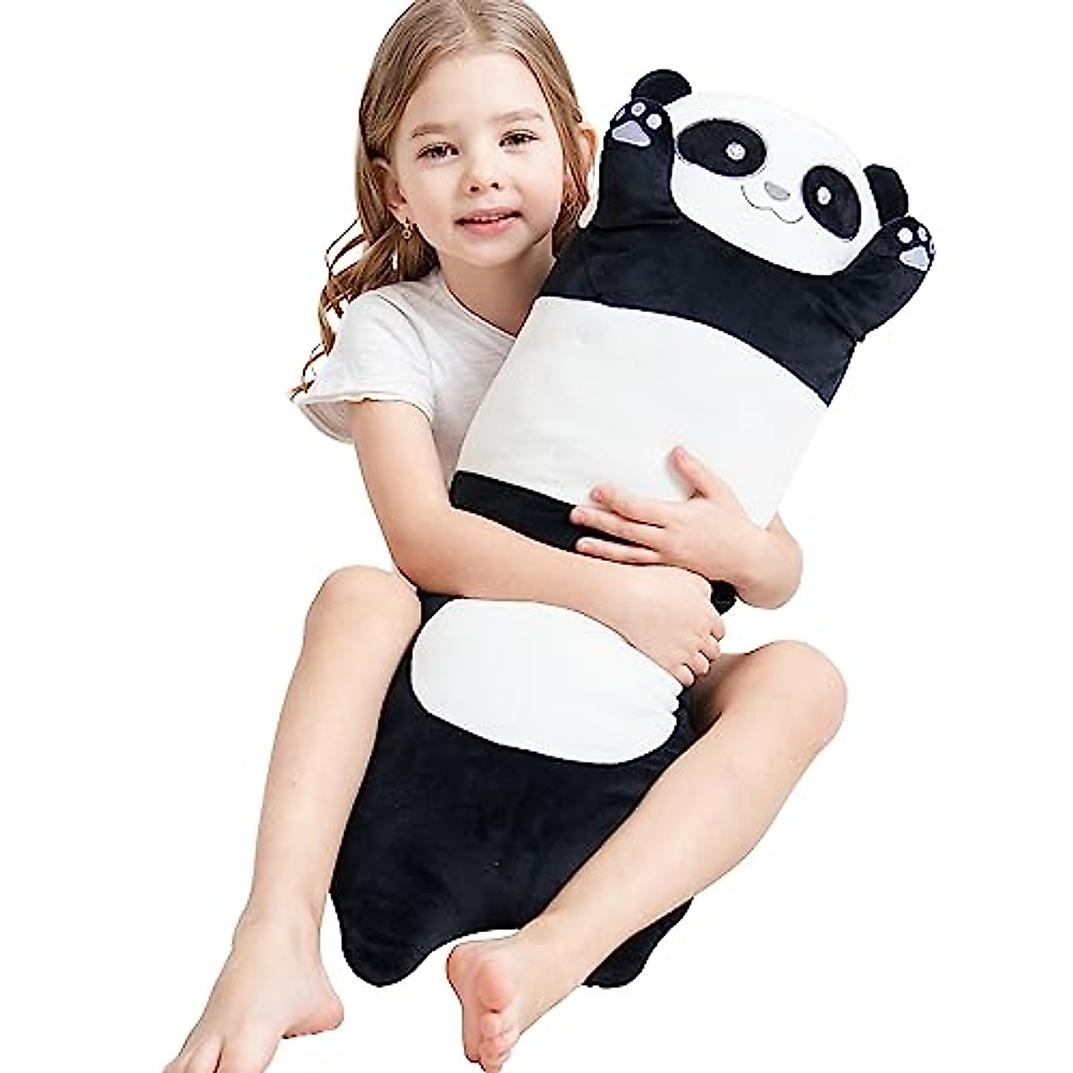 Xheimi 35.4" Cute Giant Panda Bear Plush Soft Hugging Body Pillow,Large Panda Stuffed Animals Toy Doll for Kids Birthday,Valentine,Christmas