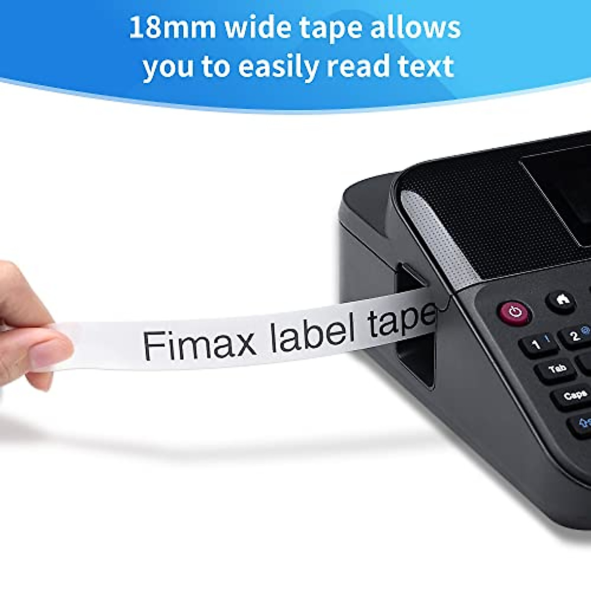 Fimax Tz Tape 18mm Replacement for Brother P-Touch Label Maker TZ TZe141 TZe-141 18mm 0.7 Laminated Clear Tapes for Ptouch PTD400 PTD600 PT2030 PT1880 PT1890 PTP700 Label Maker, Black on Clear, 5-Pack