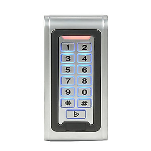 MENGQI-CONTROL Waterproof Metal RFID Keypad Door Entry Systems & 600lbs Electric Magnetic Lock+110V Power Supply+Push to Exit Button+RFID Keychains/Cards