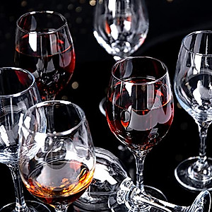 SUNNOW Vastto 10 Ounce Classic Crystal Wine Glass,for Home Dinning, Bar and Party,Set of 12