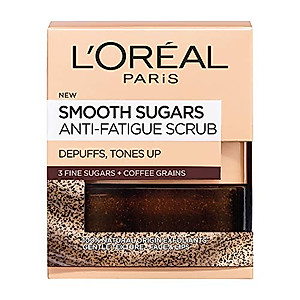 L'oreal Paris Skin Care Pure Sugar Face Scrub With Kona Coffee To Instantly Resurface & Energize for Soft Glowing Skin, 1.7 Ounce