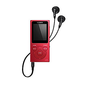 Sony NWE394/R 8GB Walkman MP3 Player (Red) & ZX Series Wired On-Ear Headphones, Black MDR-ZX110, 7.87 x 1.81 x 5.87 inches