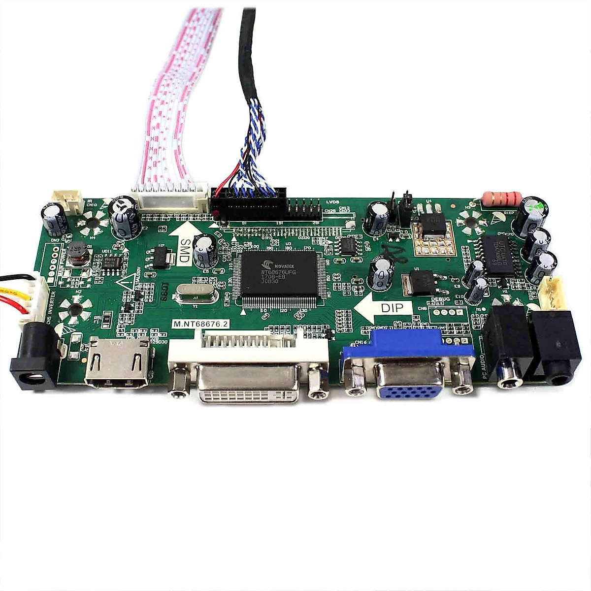 VSDISPLAY 14.9" 1280x390 LCD Screen LTA149B780F with HD-MI DVI VGA Audio Controller Board M.NT68676, for DIY 1up Cabinet/Car Gauge Cluster/Digital Marquee Monitor