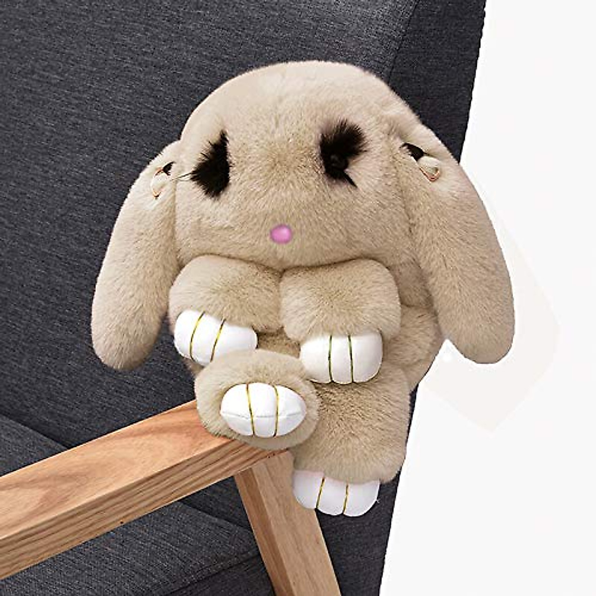 Plush Rabbit Shaped Crossbody Faux Fur Bunny Hare Shoulder Bag Knapsack Girls Travel Satchel