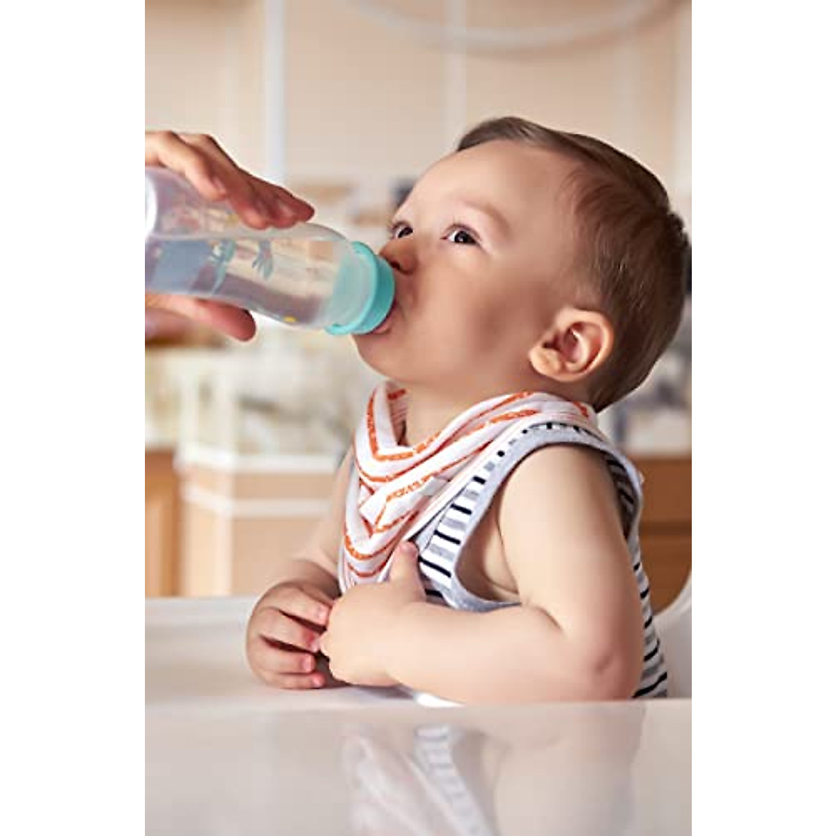 AQUAWAWA Nursery Water for Babies 6 Pack 8 oz Bottles Purified Vapor Distilled | Single Serve | Lightweight for Diaper Bag | BPA, Fluoride, Chemical, and Mineral Free | Dr Recommended, Clean, Fresh