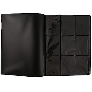 Monster Protectors 9-Pocket Matte Black Trading Card Album with Anti-Theft Padded Pages - Holds 360 Cards