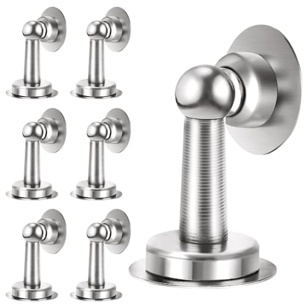COCIVIVRE Door Stopper 6 Pack, Magnetic Door Stop Stainless Steel, with Double-Sided Adhesive Tape for Wall and Floor Mounting Hold Your Door Open