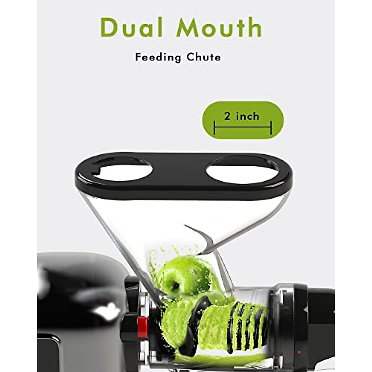 Slow Juicer Machines, SiFENE Cold Press Juicer, Dual Feed Chute Masticating Juicer, Juice Maker Extractor, Easy to Clean, Quiet Motor & Reverse Function, Brush& Recipes Included
