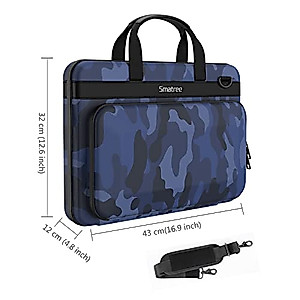 Smatree 16 inch Anti-Shock Laptop Handbag Compatible with 16 inch MacBook Pro 2024 M4/2023 M3/2021/2019,ROG Zephyrus G15/M16 Gaming Laptop,ROG Strix G16/SCAR 16 2023/2024,TUF A16 2024/2023,Navy Blue