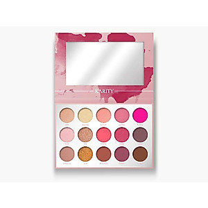 Karity 15 Rosé All Day Highly Pigmented Professional Bubbly Eyeshadow Palette - Everyday Makeup Shadow Palette with Intense Pigment