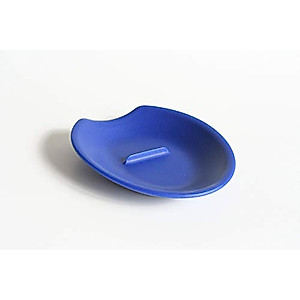 Crack'em Egg Cracker & Spoon Rest (Cobalt Blue) - Perfectly Cracks Eggs & Contains Messes - Easy to Use & Clean - Great for Kids - Prevents Broken Yolks