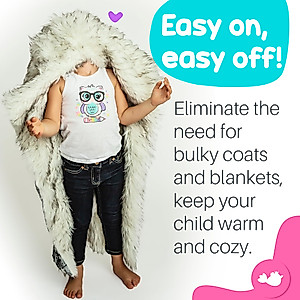 Birdy Boutique Car Seat Poncho for Kids – Safe to Use Over Seat Belts – Reversible Warm and Cozy Blanket – Easy on Easy Off and Doesn’t Impact Car Seat Performance – Floral Flur – One Size