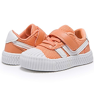 HLMBB Baby Shoes Sneakers for Infant Toddler Girls Boys Kids Babies 6 9 12 18 Size 5 5.5 6 Months Pre Walker (9-12 Months Toddler, 6.Orange, 9_Months)