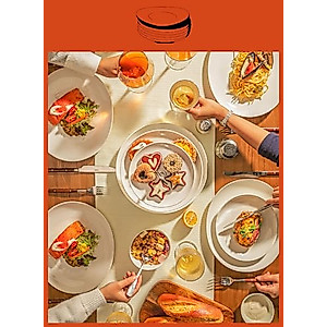 Sweese White Small Dessert Plates 7.8 Inch - Porcelain Appetizer Salad Plate Set of 6 - Dishwasher, Microwave, Oven Safe, Smooth Glaze, Scratch Resistant