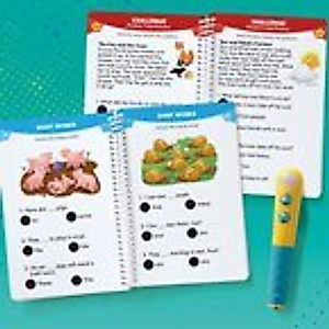 Educational Insights Hot Dots Let's Master 1st Grade Reading Set, Reading Workbooks, 2 Books with 100 Reading Lessons & Interactive Pen, Ages 6+