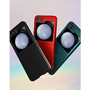 Cresee Case for Samsung Galaxy Z Flip 5 (2023) Thin Hard Matte Phone Case for Galaxy Z Flip5 - Red